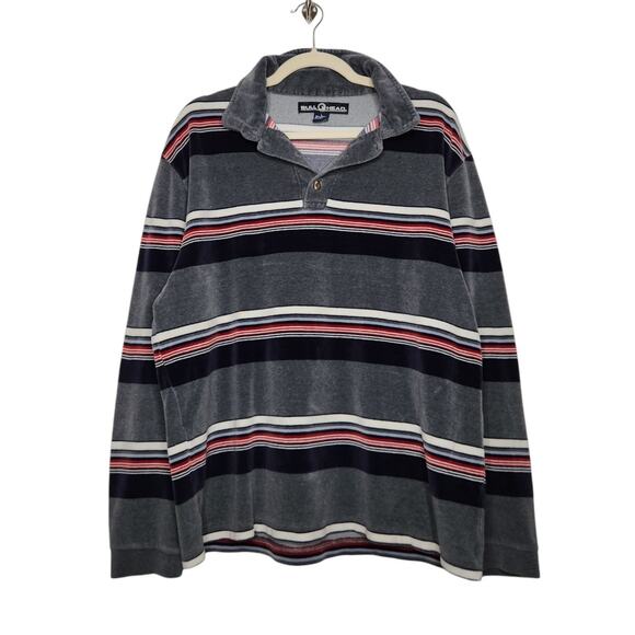 Bullhead | Shirts | Vintage Bullhead Velvet Velour Rugby Polo Long ...